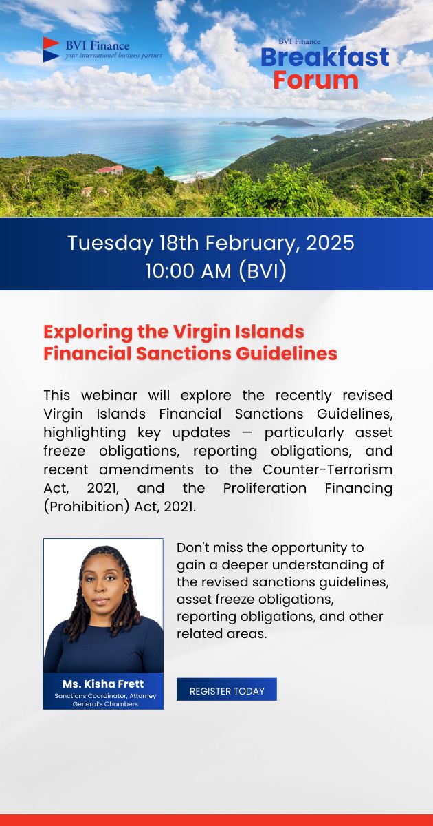 BVI Finance Breakfast Forum with Kisha Frett, Sanctions Coordinator ...
